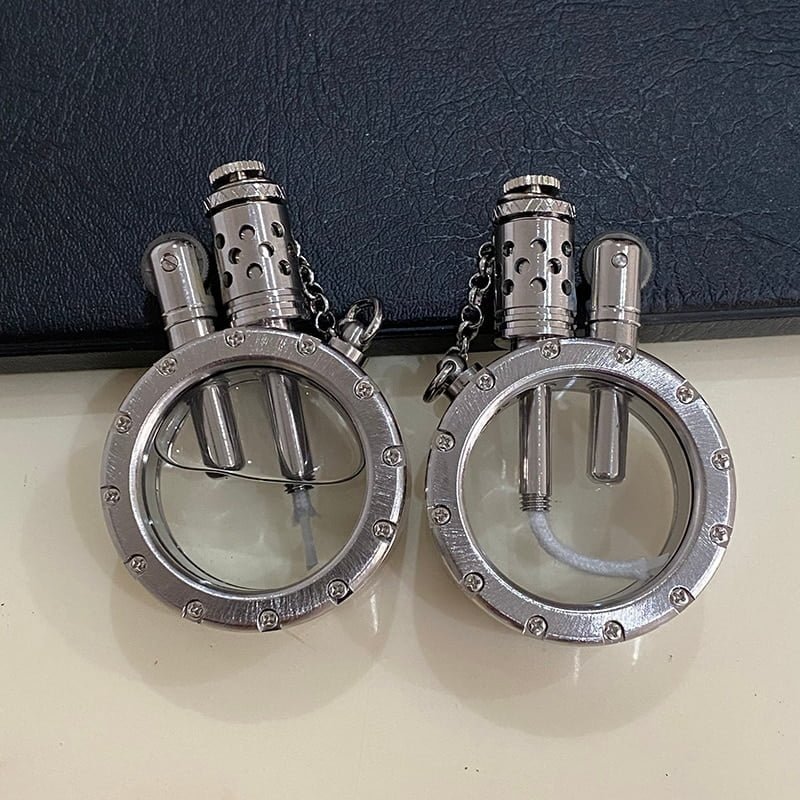 Transparent Visible Oil Tank Kerosene Lighter Antique Men’s Smoking ...