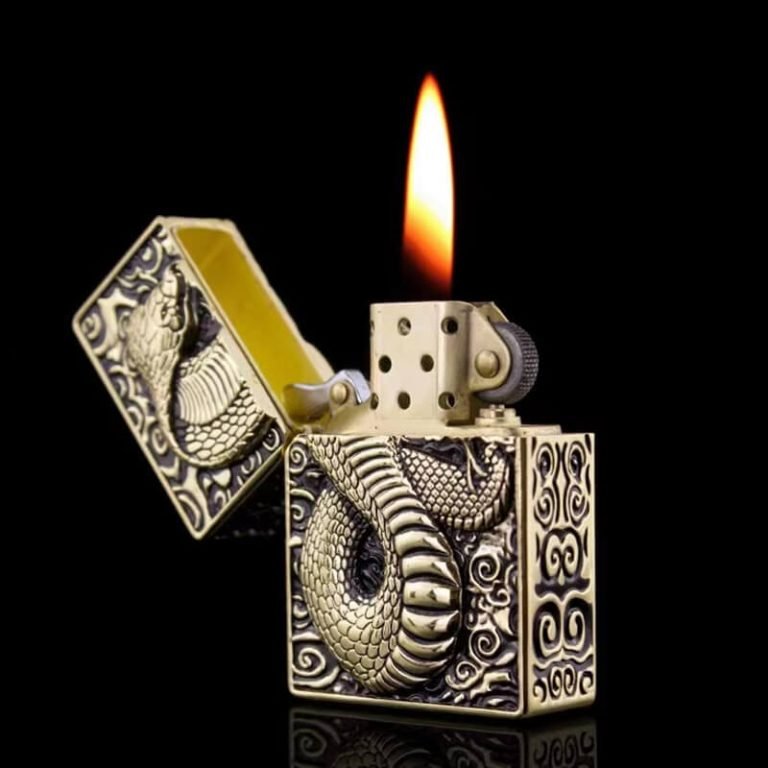 ZORRO Snake Emboss Kerosene Lighter Heavy Armor Design Torch