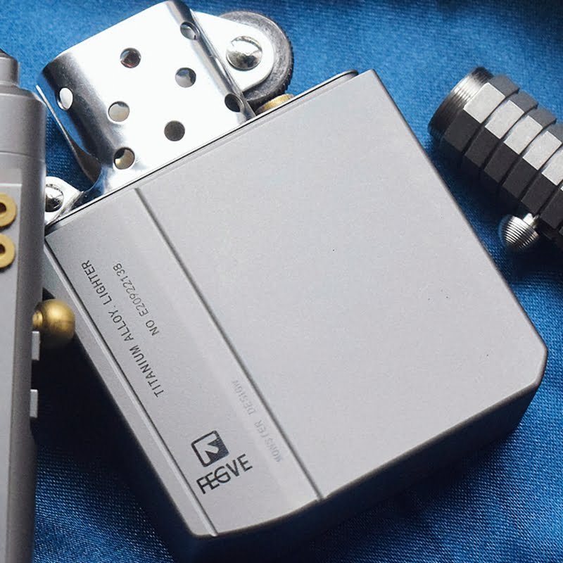 Premium Square Box EDC Titanium Lighter | Windproof Tool