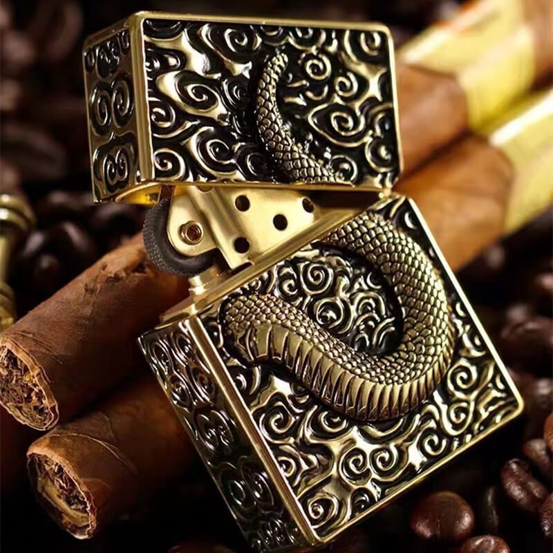 ZORRO Snake Emboss Kerosene Lighter Heavy Armor Design Torch