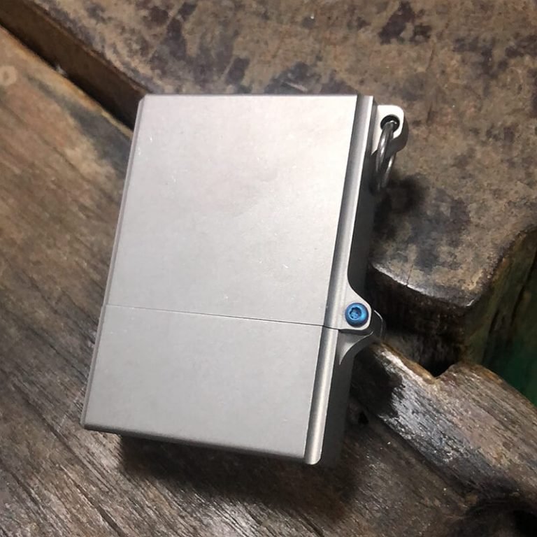 EDC Titanium Lighter Shell Large Hinge, Windproof War Armor – Square ...