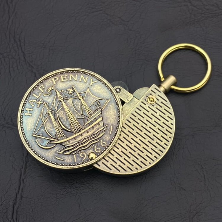 Zorro New Retro Coin Keychain Gasoline Kerosene Lighter Collection