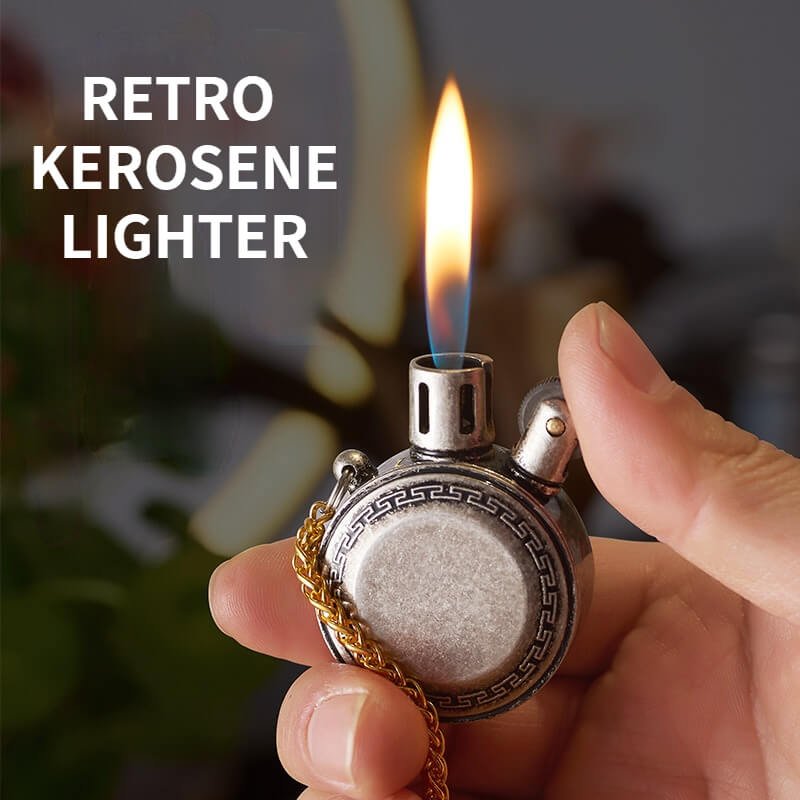 Classic Vintage Pocket Watch Kerosene Lighter Mini Portable Gadget