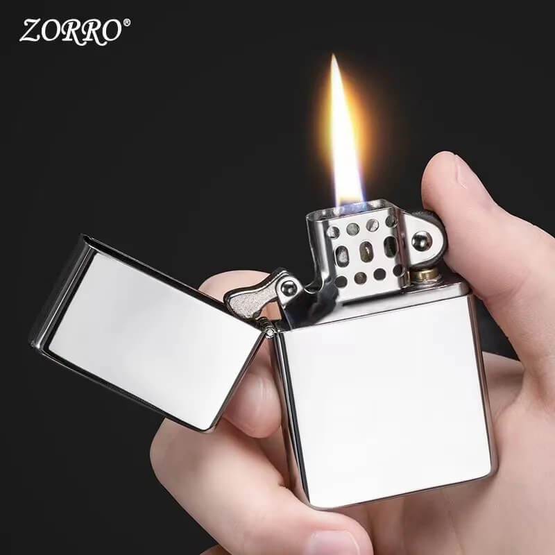 Classic Zorro Brass Lighter Original Kerosene ZC9 Retro Design Men’s Gift